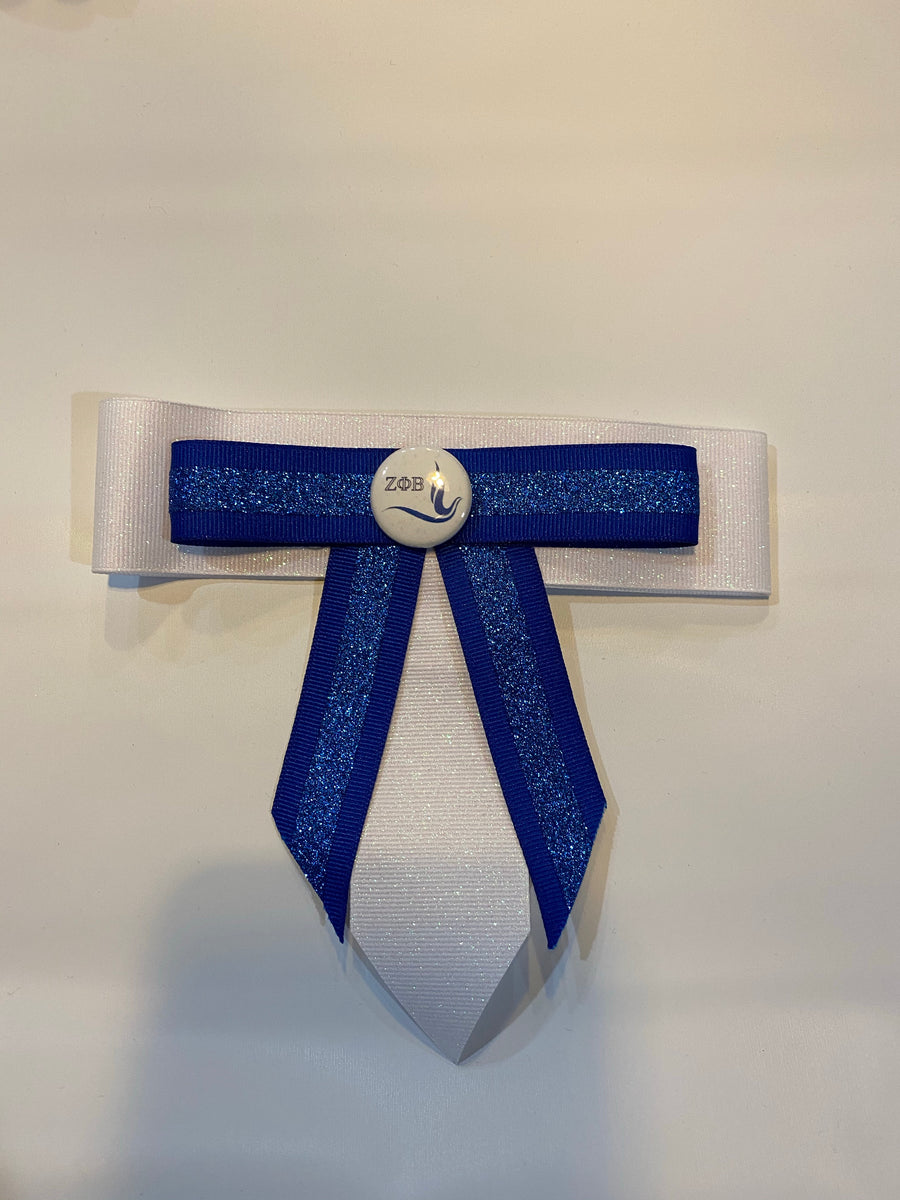Zeta Bow Tie Blue and White – UnderNeathItAlll