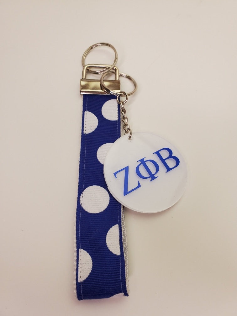Zeta Polka Dot Key Chain – UnderNeathItAlll